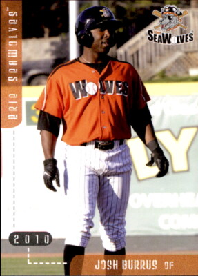 2010 Erie Seawolves Grandstand #7 Josh Burrus Marietta Georgia GA ...