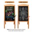 Large Outdoor Double Side Sidewalk Wooden A Frame Chalkboard Magnetic ...