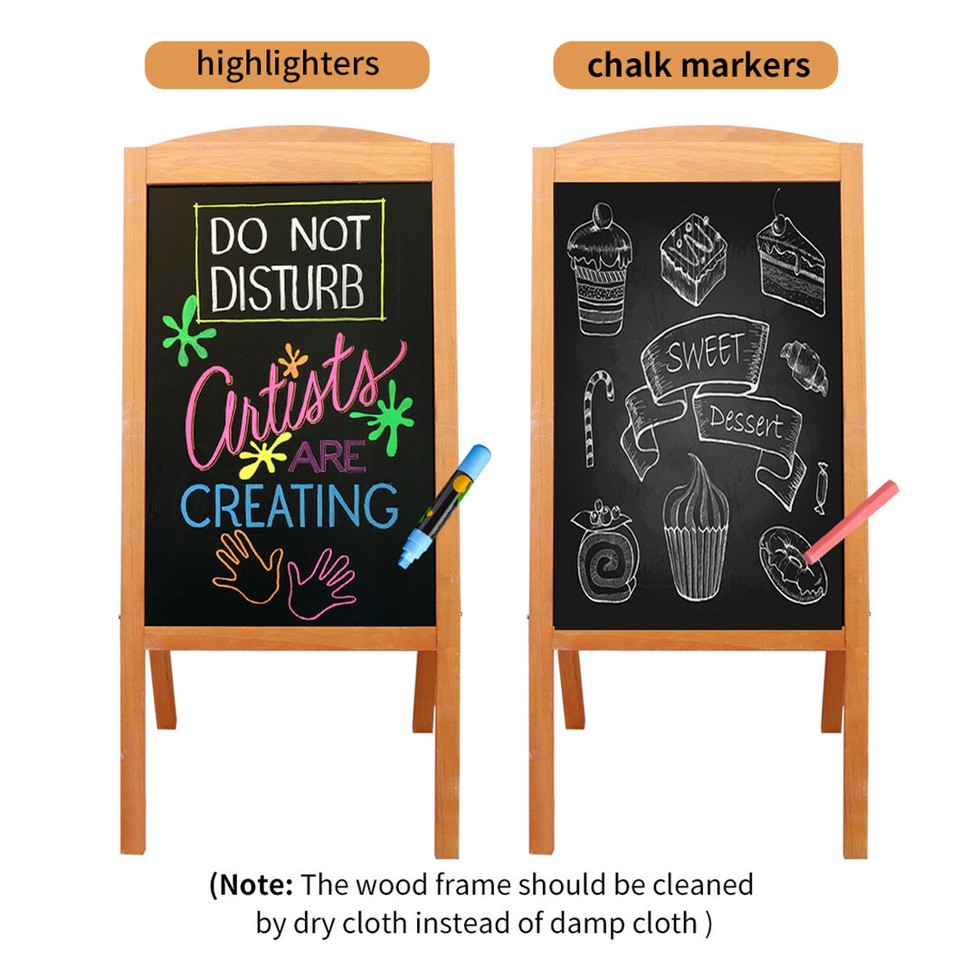 Large Outdoor Double Side Sidewalk Wooden A Frame Chalkboard Magnetic ...