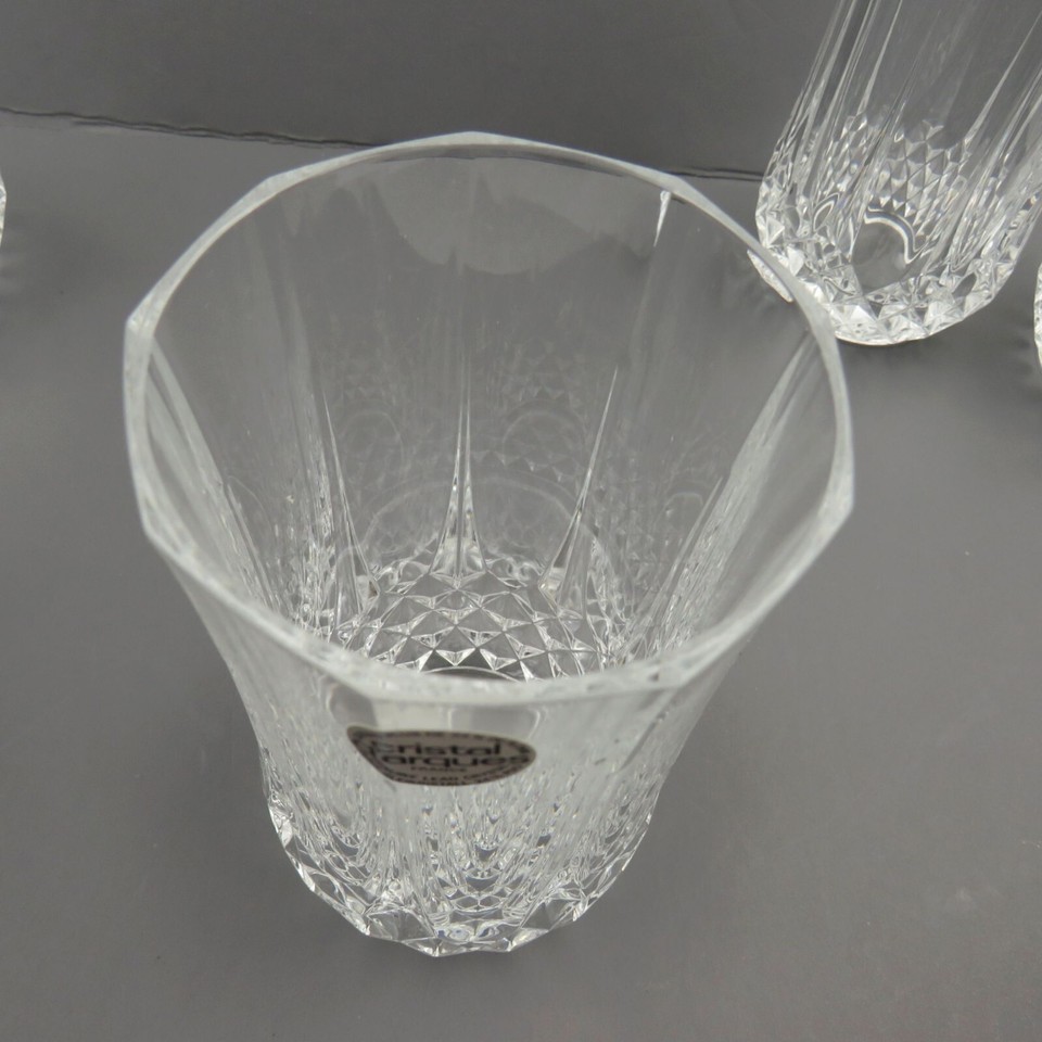 Cristal D’Arques Longchamp Lead Crystal Highball Drinking Glasses 12 oz ...