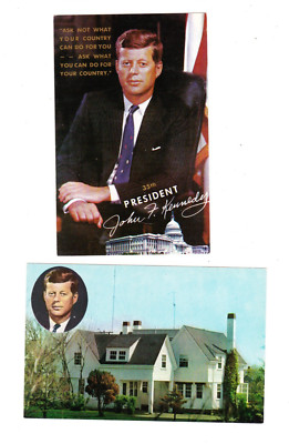 JOHN F. KENNEDY 35th PRESIDENT OF USA SET OF TWO VINTAGE UNUSED ...