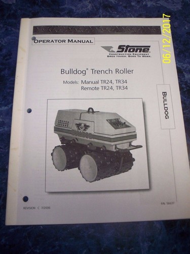 Stone Bulldog Trench Roller Operator Manual English, Español Remote ...