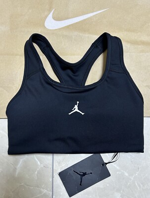 Jordan XS Jumpman Sports Bra Women’s Black/White Logo Dri-FIT Nike Gym ...