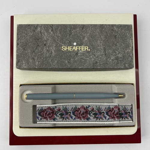 Sheaffer Blue Pen With Soft Rose Design Sheath USA | eBay