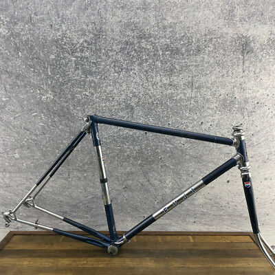 Vintage Fuji Finest Frame Set 53 54 cm 700c 70s CRMO Lugged Steel Race ...