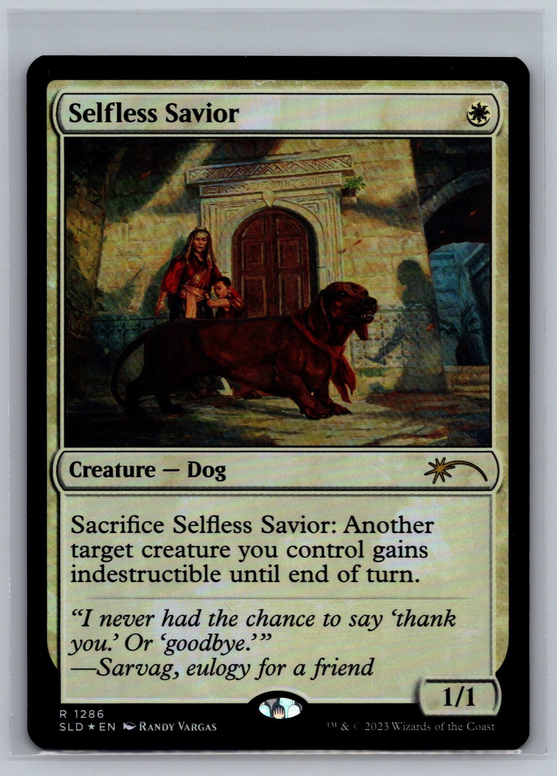 Selfless Savior FOIL Magic the Gathering Randy Vargas Secret Lair MTG ...