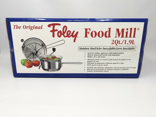 The Original Foley 50024 Stainless Steel 2 Quart Healthy Food Mill ...