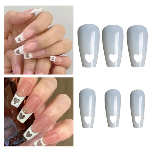 504pcs/bag Fake Nails Tip High Gloss Diy Clear Natural Color Full Cover ...