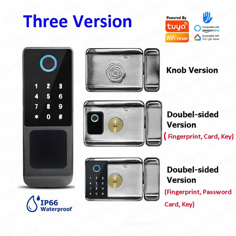 Smart Waterproof Lock Wifi Double Side Fingerprint Lock Outdoor Gate ...