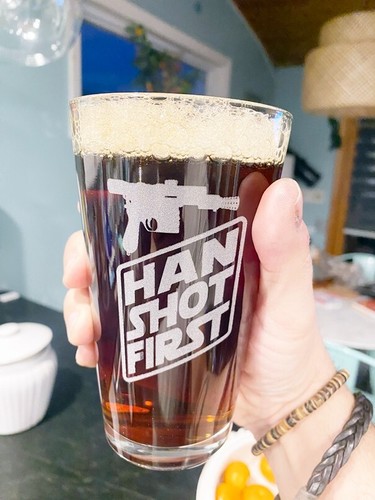 Han Shot First Pint Glass, Star Wars fan Drinkware | eBay