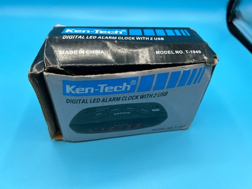 Ken-Tech Digital LED Alarm Clock w 2 USB Charging Ports For Phone ...