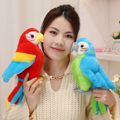Parrot Blue 10 Inch Stuffed Animal Plush Toys Toddler Fluffy Dolls Kids ...