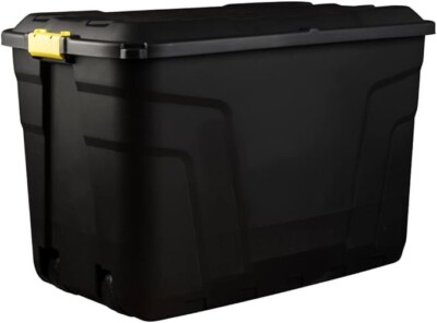 Heavy Duty Storage Box Trunk On Wheels 110L 5021711055979 | eBay UK