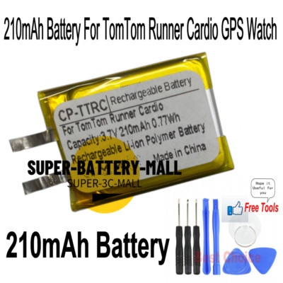 New 210mAh Battery for TomTom Runner Cardio GPS Watch Heart Rate ...