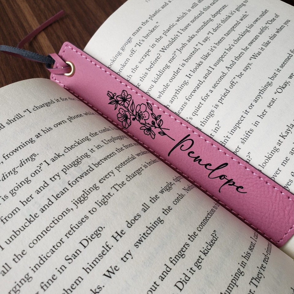 Customized Long Leather Bookmark - Perfect Reader Gift for her and him ...