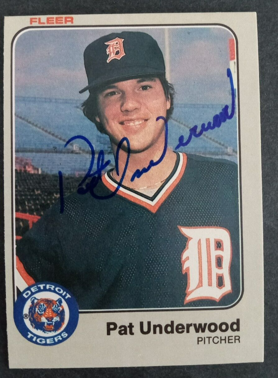 1983 Fleer SIGNED: Pat Underwood, TIGERS #347 | eBay