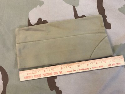 US ARMY VINTAGE KHAKI GARRISON CAP TWILL ENVELOPE HAT VIETNAM WAR ...