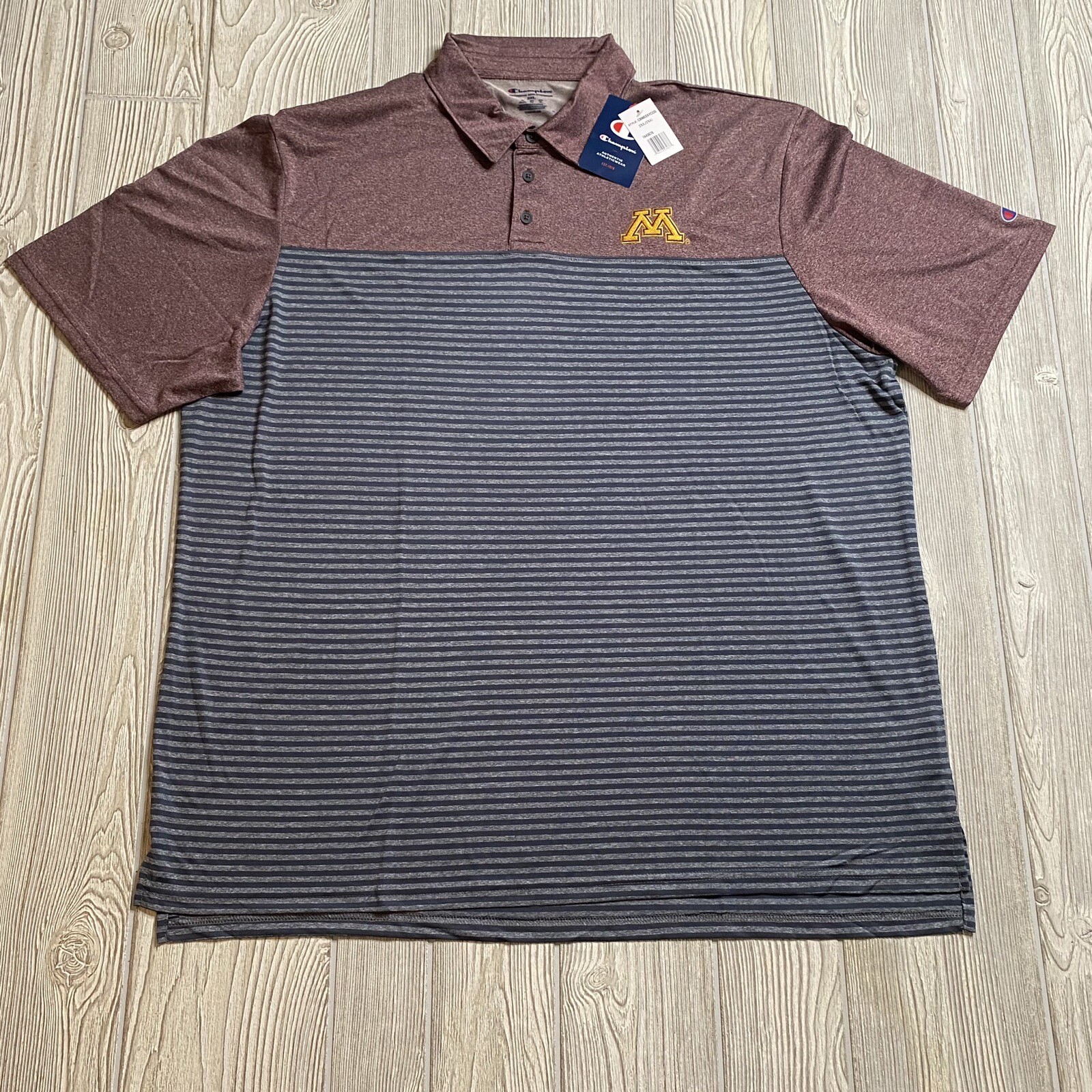 Minnesota Golden Gophers Logo Golf Polo Men’s XXL Embroidered Champion ...