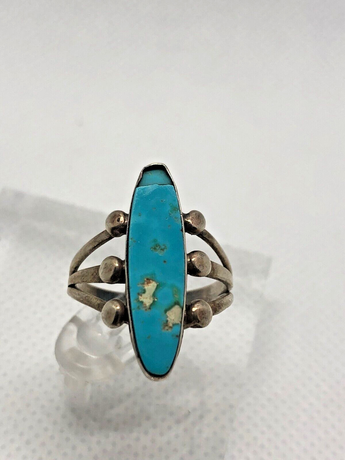 Vintage Navajo Turquoise Native American Sterling Sil… - Gem