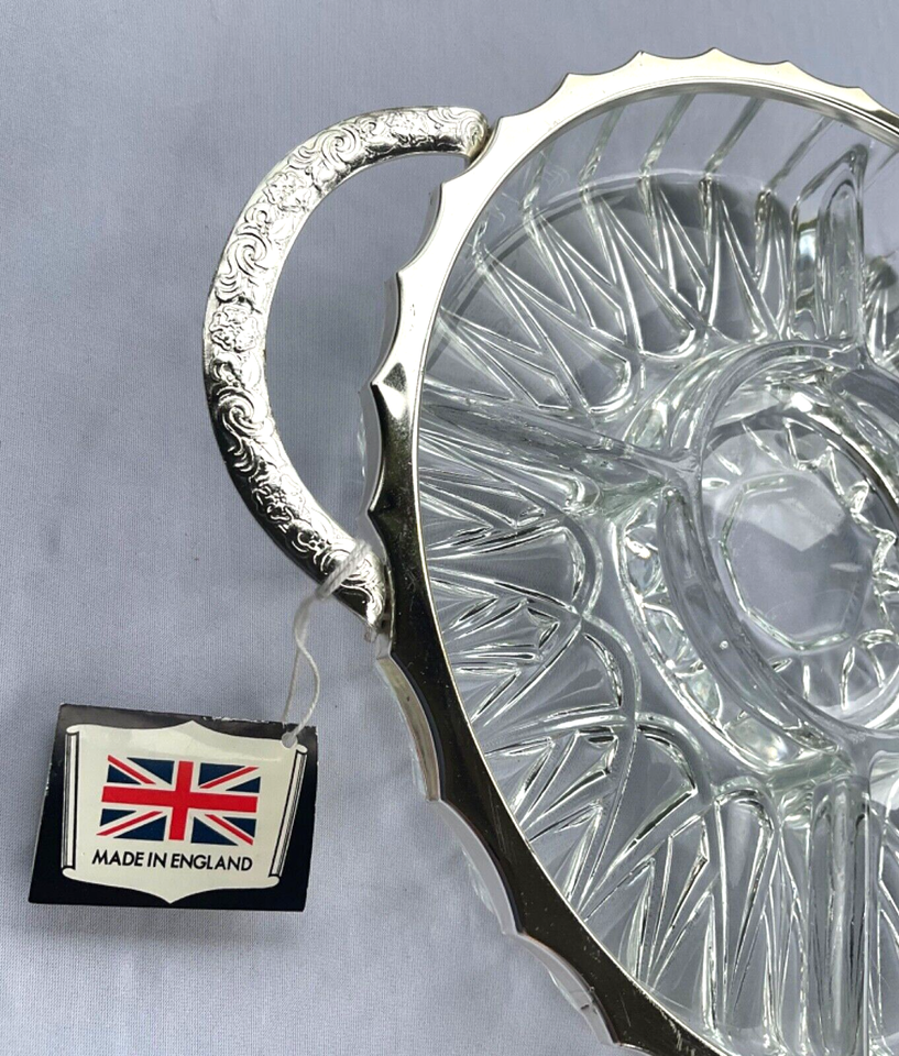 VTG Queen Anne Silverplated Tableware Round Condiments Serving Dish 12 ...