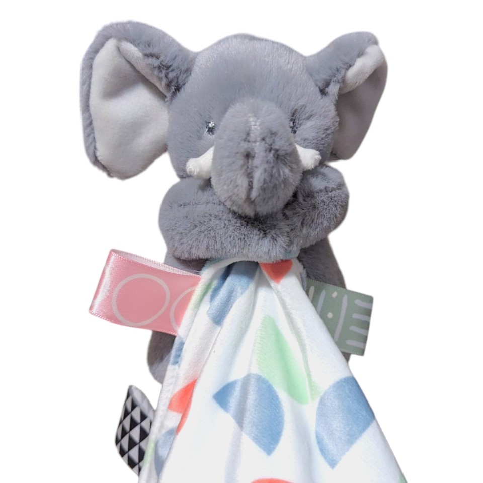 (2) Taggies Elephant Lovey Baby Stuffed Toy Sensory Tags Suffed Animal ...