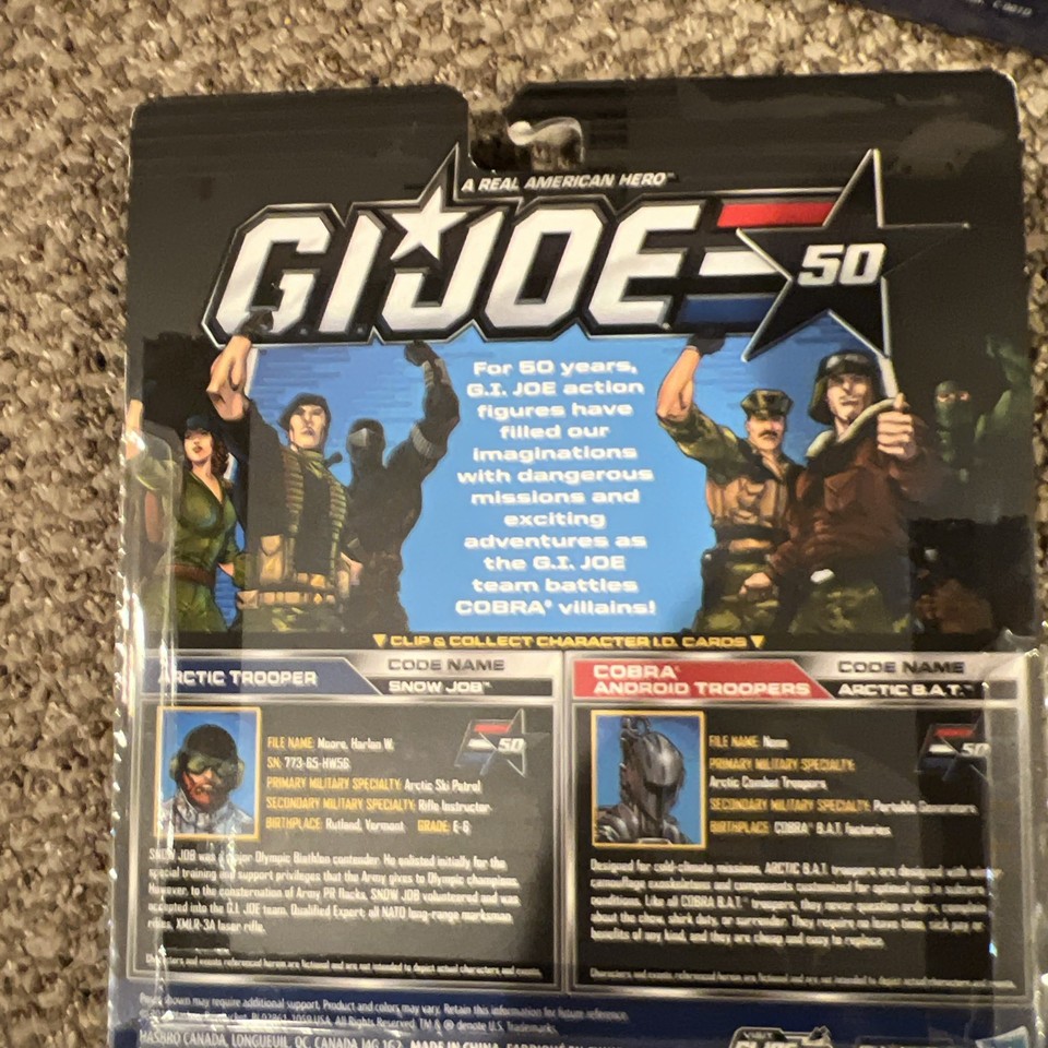 G I GI JOE 50TH ANNIVERSARY Arctic Ambush Snow Job Arctic B.A.T 2-PACK ...