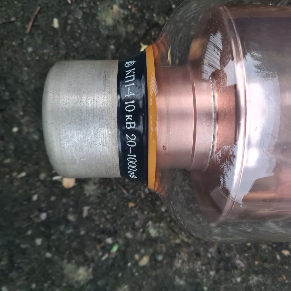 HUGE VARIABLE CAPACITOR 10 TO 1000 pF HIGH VOLTAGE 10 kV RUSSIAN MADE ...