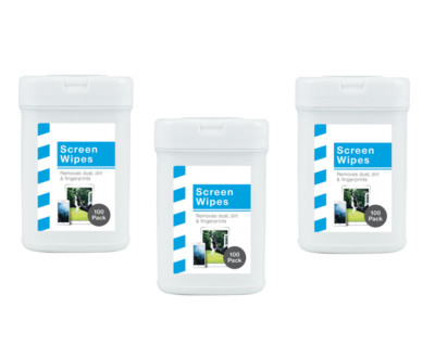 300x Screen Cleaning Wet Wipes Laptop LED TV Monitor iPad Tablet iPhone ...