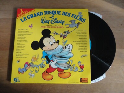 2 disques " GRAND DISQUE DES FILMS de WALT DISNEY " M.DRUCKER 1988 be ...