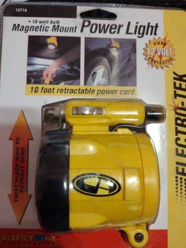 10w Magnetic Mount Power Light Torch Garage Car Super Bright 12v plug ...