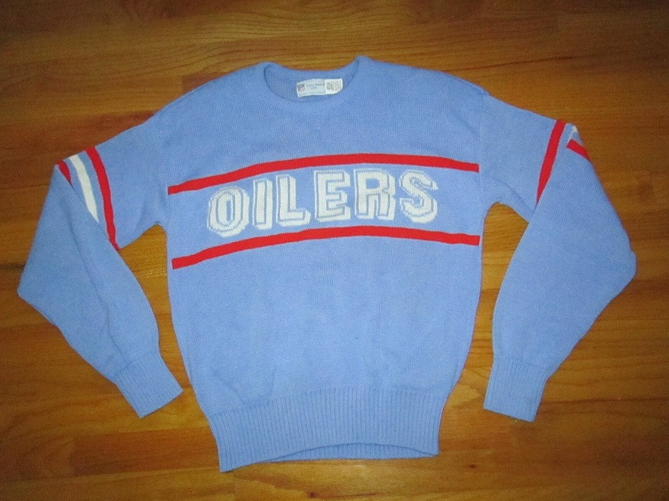 Cliff Engle Vtg 1980s 90s Houston Oilers Crew Neck Sweater Jacket ...