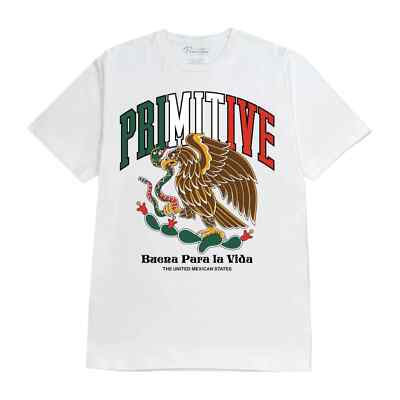 Primitive Collegiate Mexico HW T-Shirt Men's White Heavyweight Tee Size ...