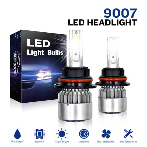 Parts Accessories For Ford F-150 White 9007 LED Lights Hi/Low Beam ...