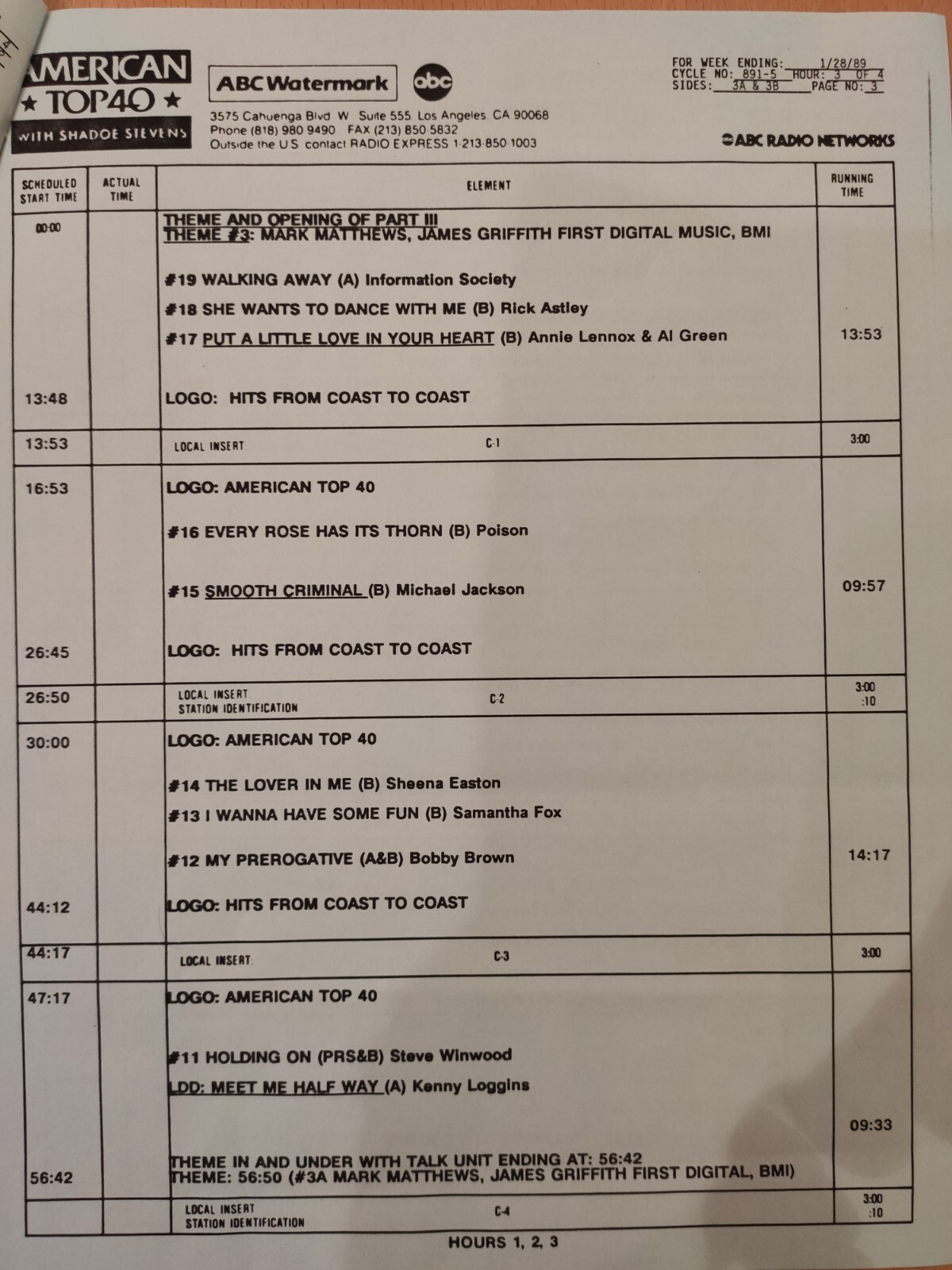 AMERICAN * TOP40 * WITH SHADOE STEVENS AT40 4xPROMO VINYL Show #4 ABC ...