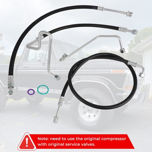 A/C Discharge Suction Liquid Hoses Line Set For 1976-79 Ford F100 F150 ...