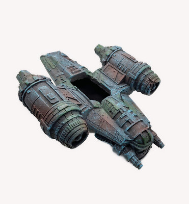 Aquarium Fish Tank Ornament Mando Crest Space Ship 23.4cm. Star Wars | eBay