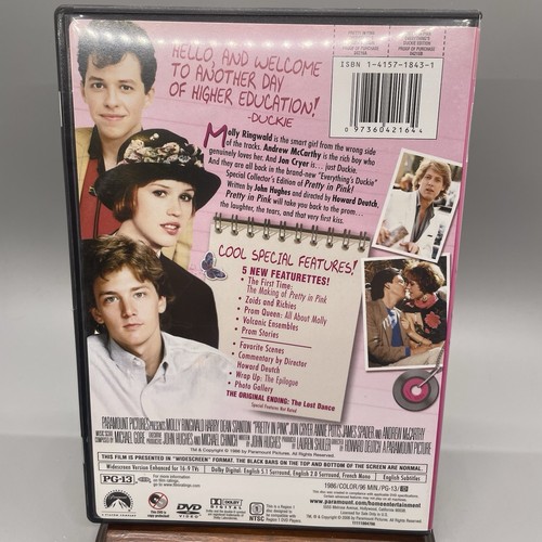 Pretty in Pink (DVD, 1986, Everything's Duckie Edition) John Hughes ...