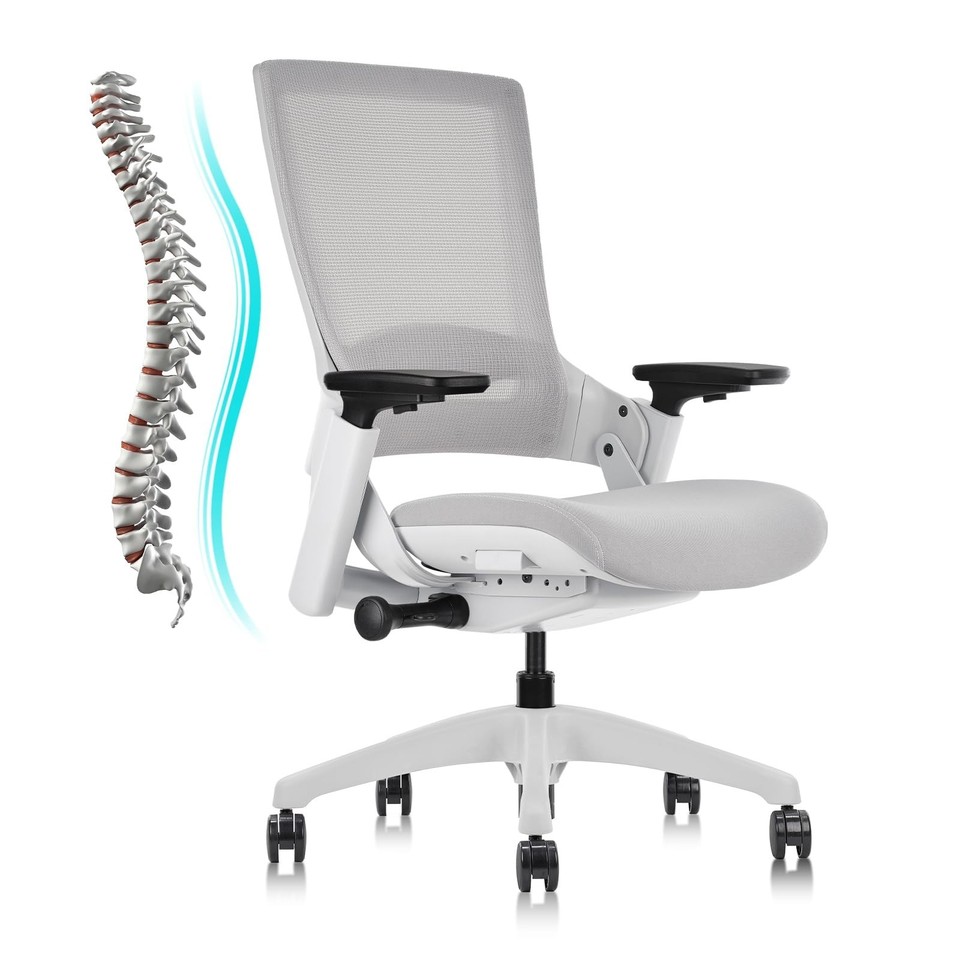 Adjustable Ergonomic Swivel Office Executive Chair 3D Arm Rest Lumbar ...