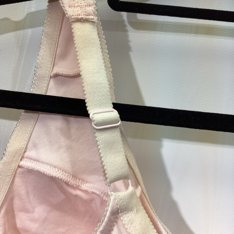 Comfort Choice Bra Pink 42C Wire Free 6 Hook Front Close Cotton | eBay