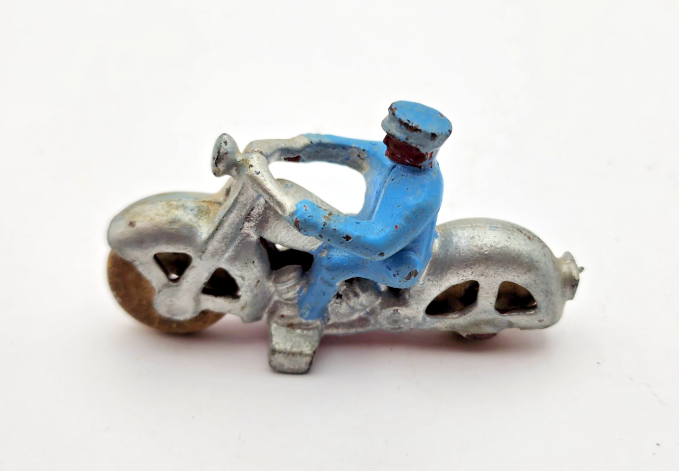 Vintage Small 3" Long Hubley Cast Iron COP Motorcycle. Old Custom ...