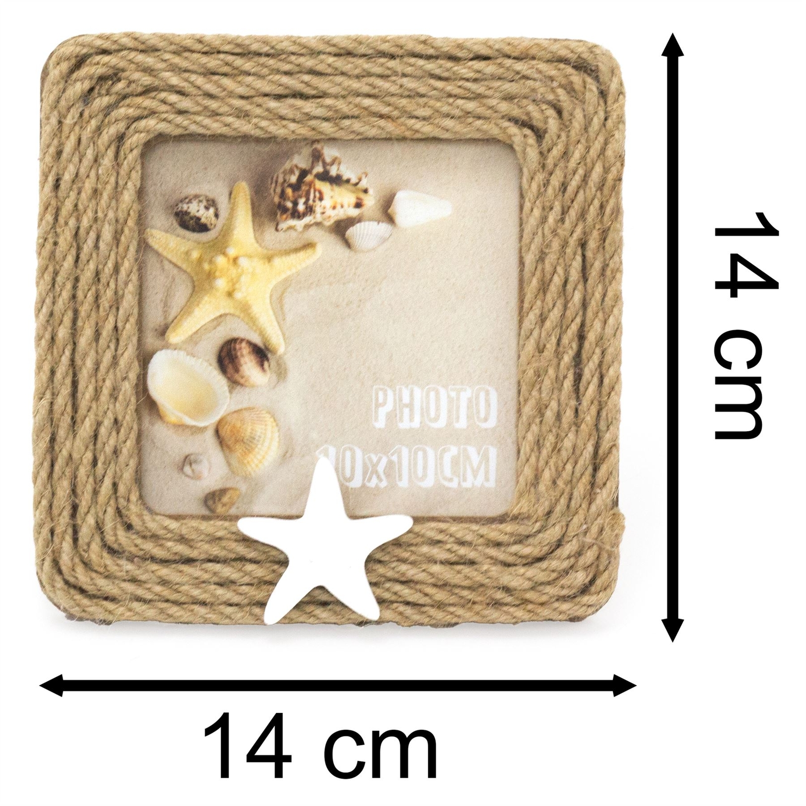 Pack of 2 Nautical Jute Rope Photo Frame | Rustic Rope Picture Frame ...