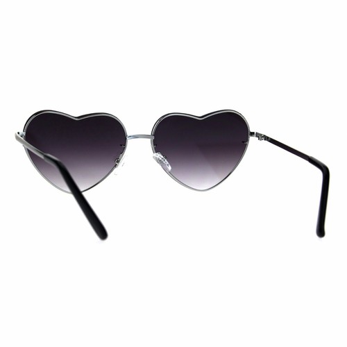Womens Luxury Rimless Flat Panel Valentine Heart Sunglasses | eBay