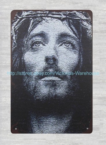 bedroom wall decor ideas Jesus Christ metal tin sign | eBay