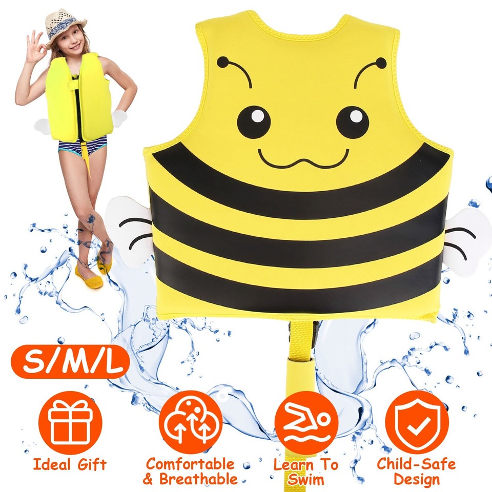 Float Vest Swim Vest for Toddlers Kids Swimming Aid Yellow Life Jacket ...