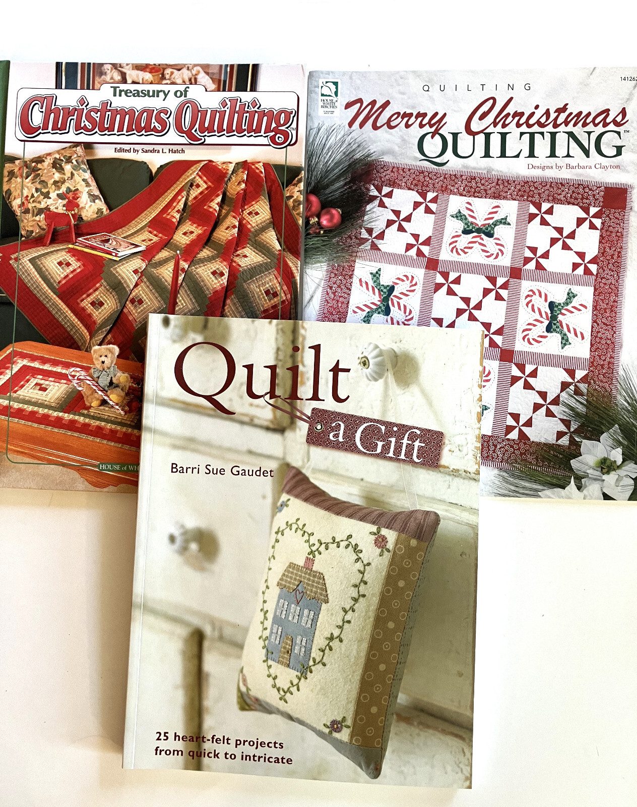 Lot of 3 Christmas Quilt Pattern Books Gift Making and more | eBay