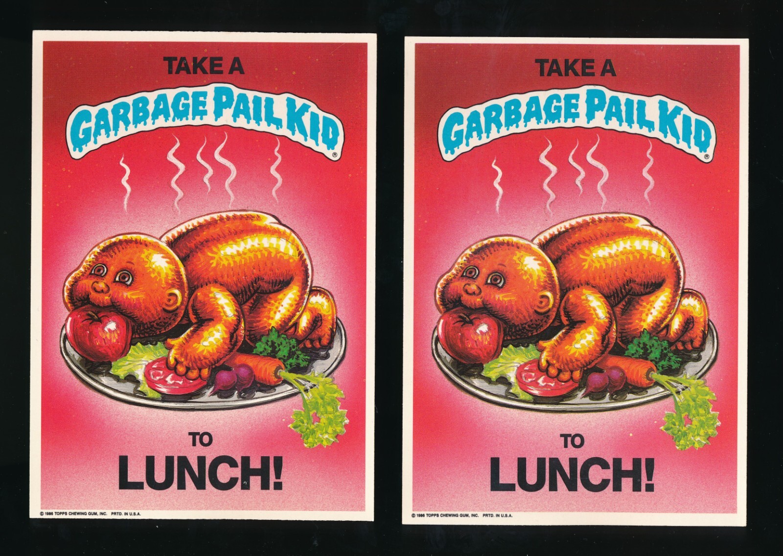 lot (2) 1986 TOPPS GPK GARBAGE PAIL KIDS SERIES 2 GIANTS #8 Take a GPK ...