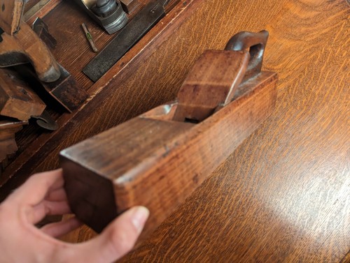 Unusual Roman-style handled 15 & 1/4” Badger Plane | eBay