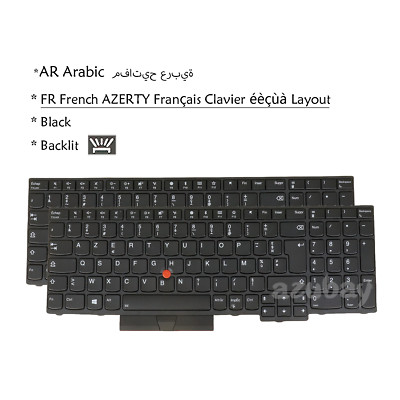 French / Arabic Laptop Keyboard for Lenovo Thinkpad P52 P72 P53 P53s ...