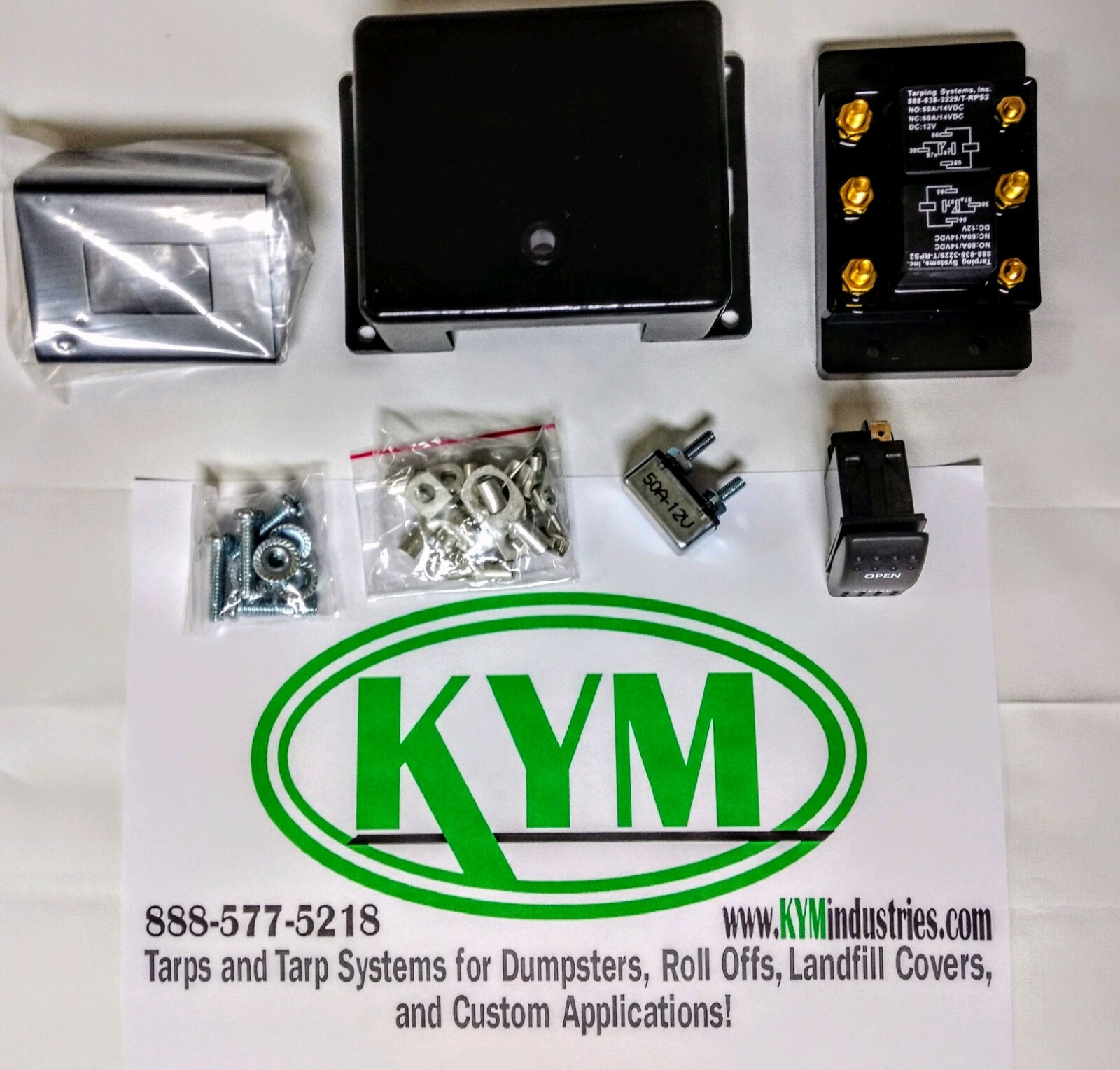 Electric Tarp Motor 12V Weather Resistant Rocker SWITCH KIT. ** FREE ...