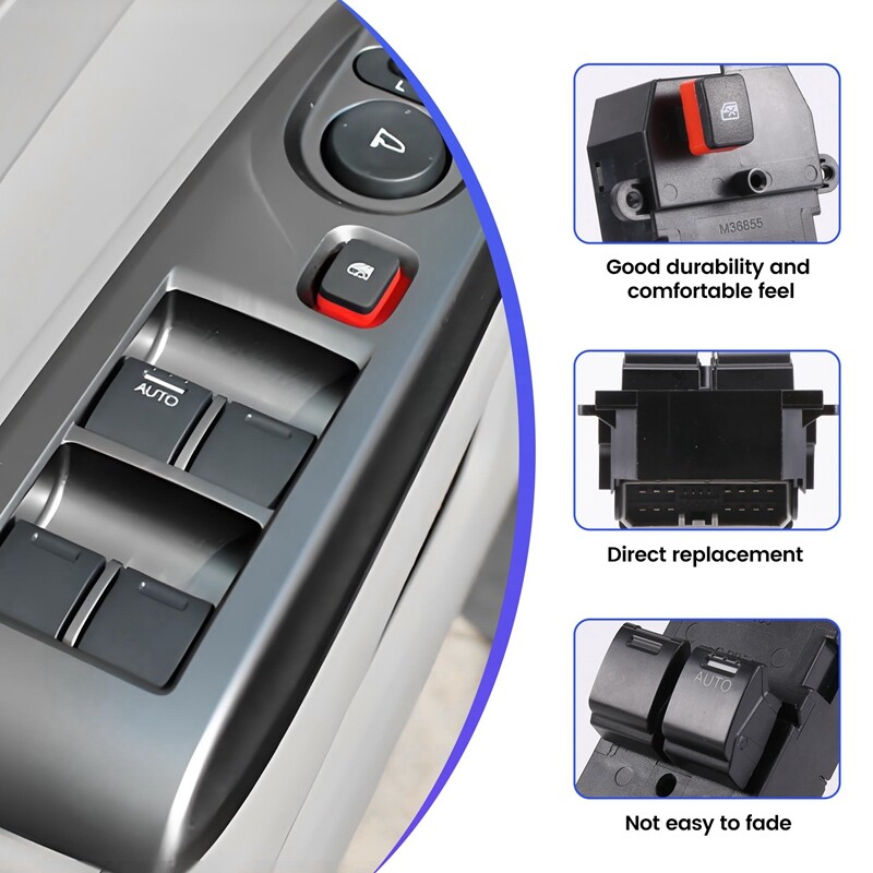 For City 2009-2014 Master Window Lift Control Switch Front Right ...